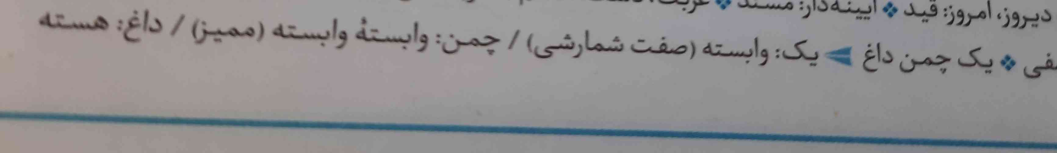 سلام کتاب اینجا گفته چمن ممیز ولی من متوجه نمیشم، این تقریبا شبیه به ا
